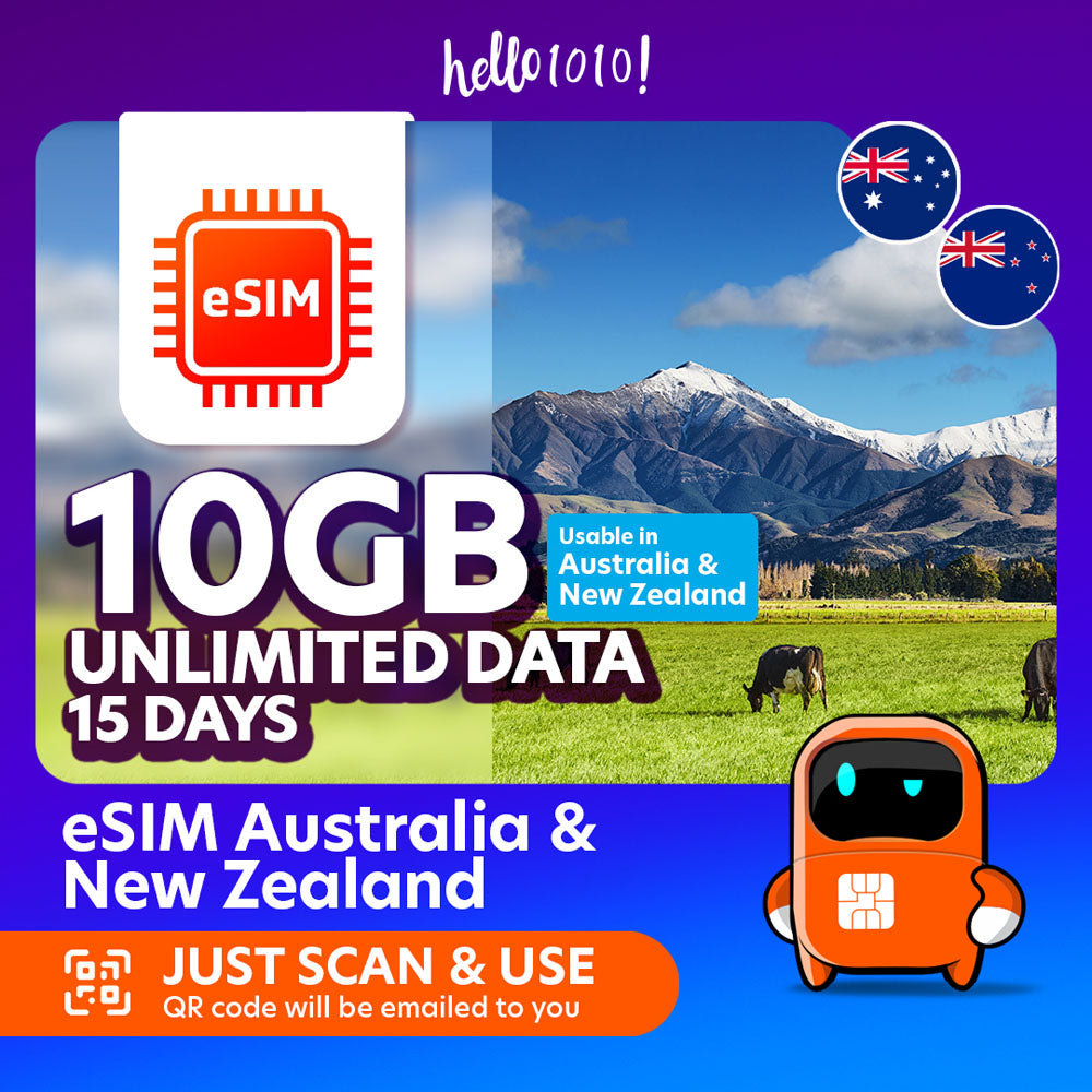eSIM Australia & New Zealand – Hello1010