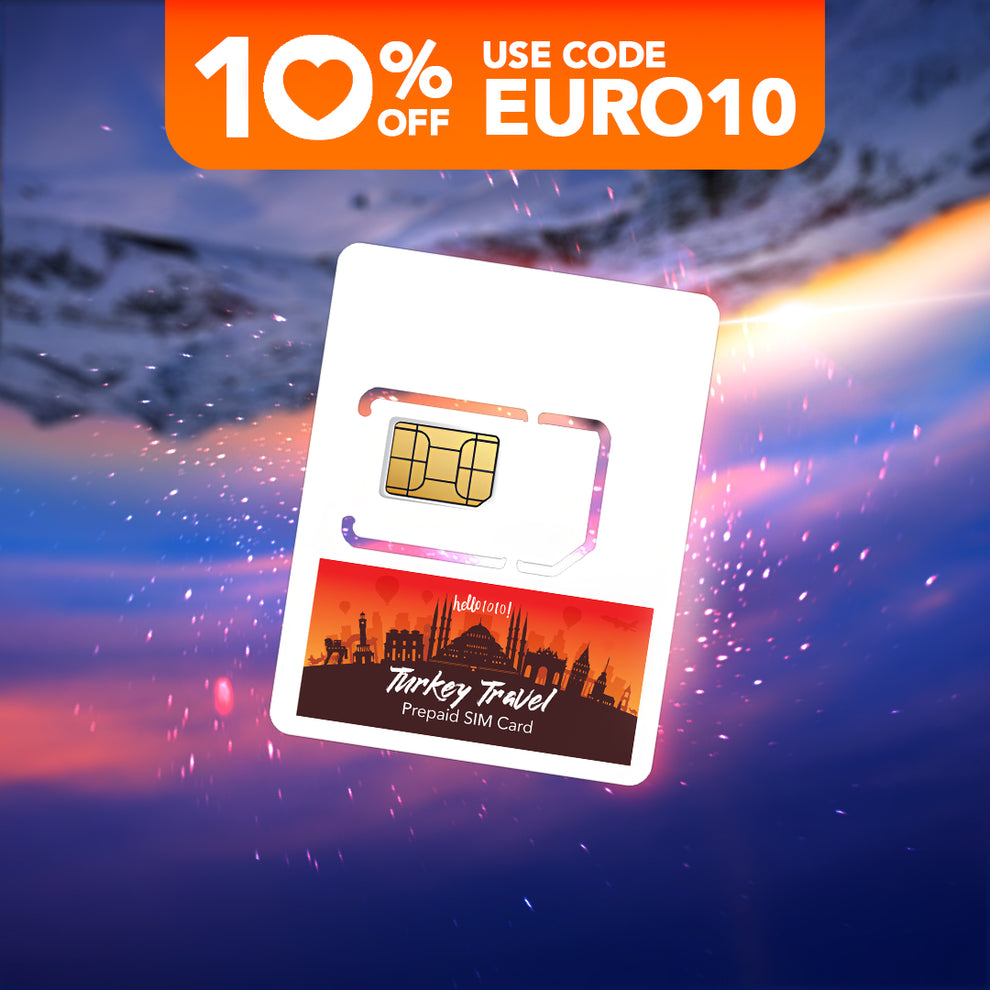 Turkey Multi-Countries Travel Prepaid SIM Card – Hello1010