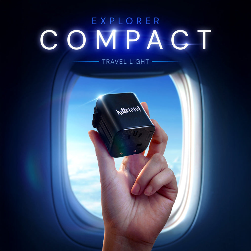 Explorer Compact World Travel Adapter – Hello1010 Travel eSIM & SIM