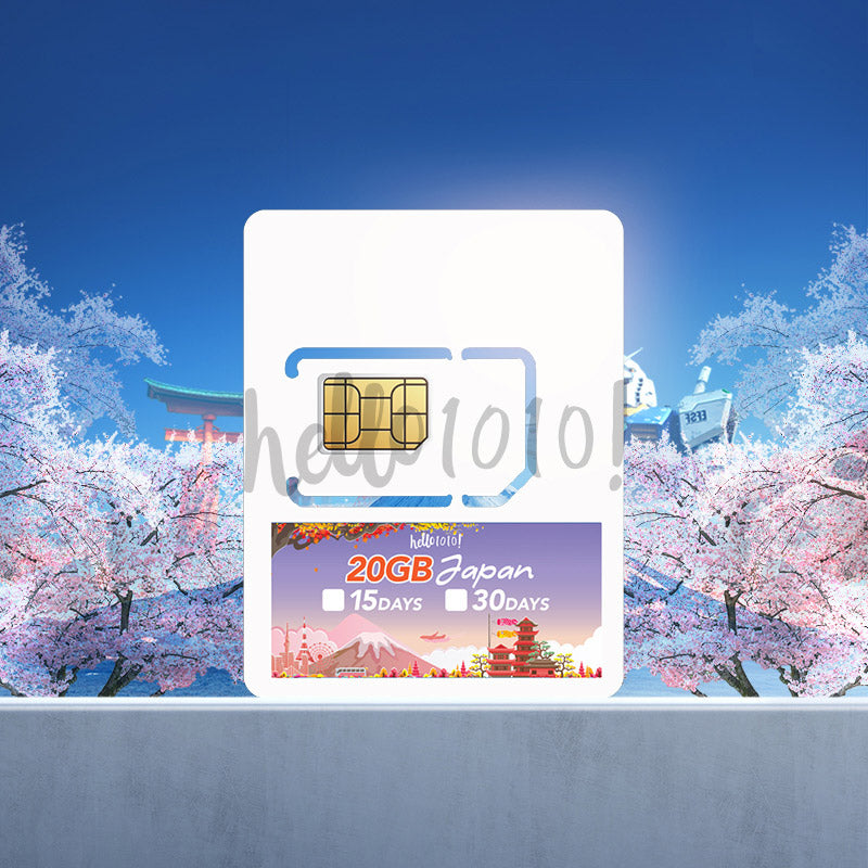 Japan Go! 20GB Travel Prepaid SIM Card – Hello1010 Travel eSIM & SIM